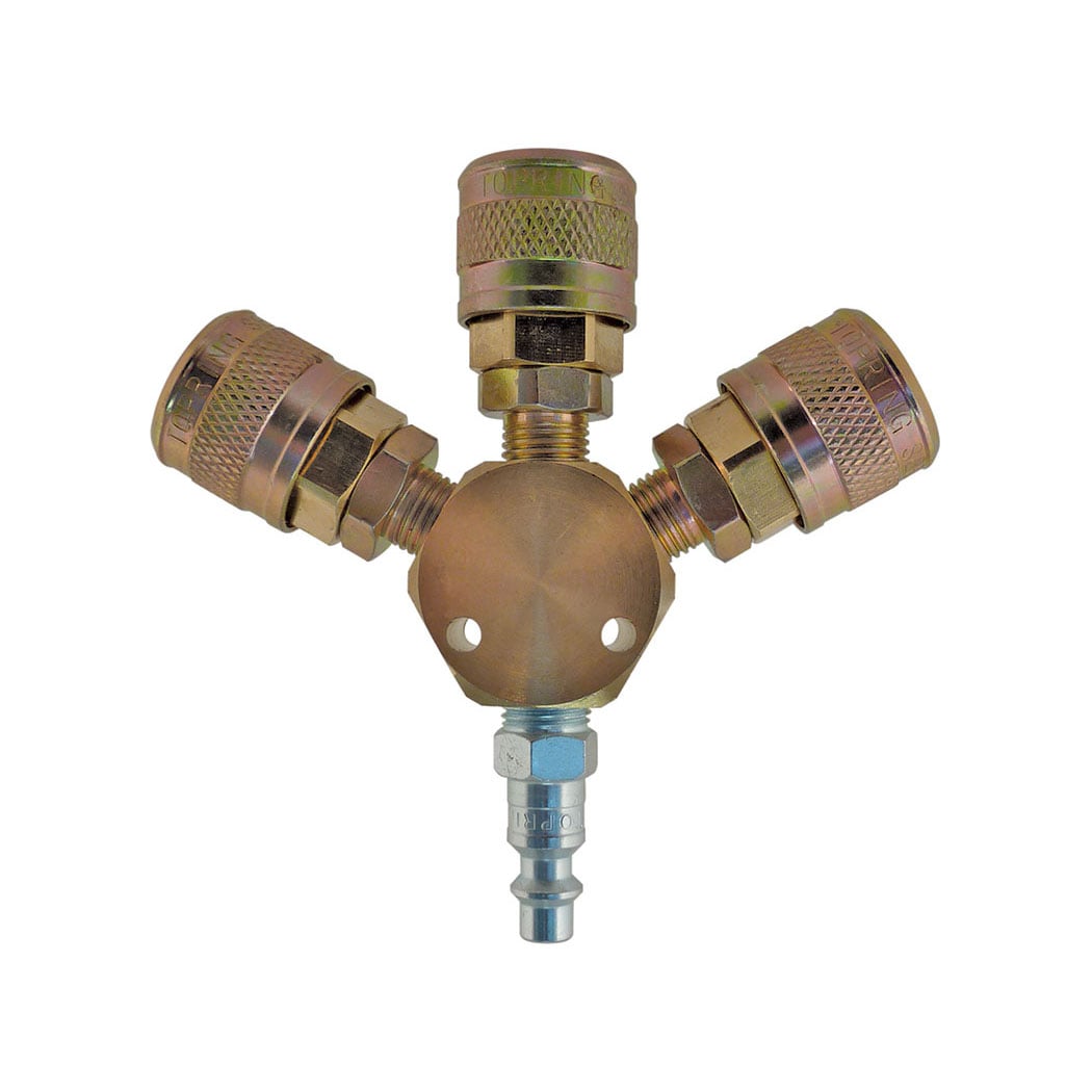 Topring | Experts in Compressed Air Systems | 3-Way Brass Air Splitter ...