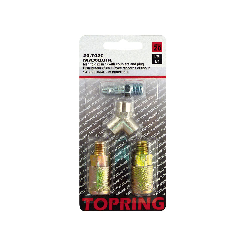 Topring | Experts in Compressed Air Systems | 2-Way Brass Air Splitter ...