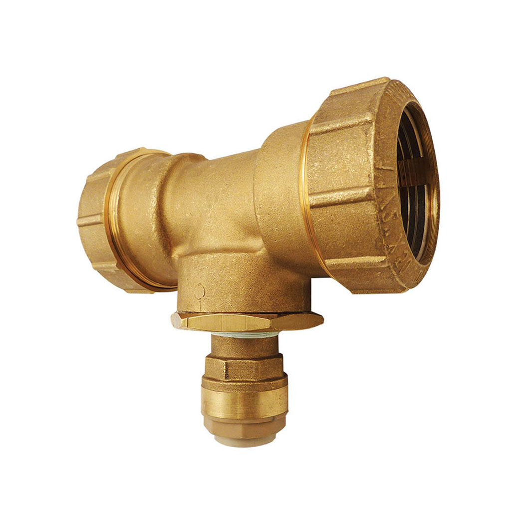 Experts en réseaux d'air comprimé | Topring | Réducteur en Té en laiton 40 à 15 mm S07