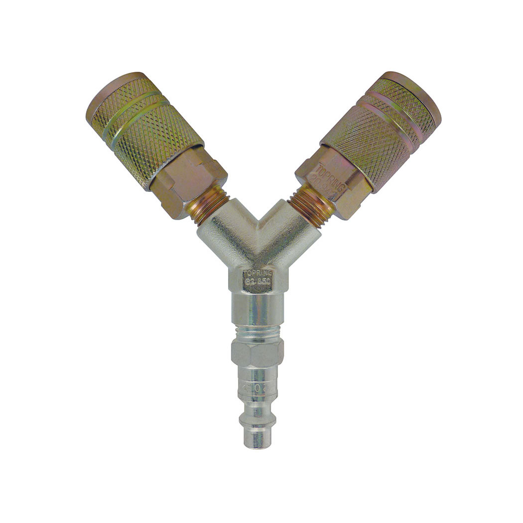 Topring | Experts in Compressed Air Systems | 2-Way Brass Air Splitter ...